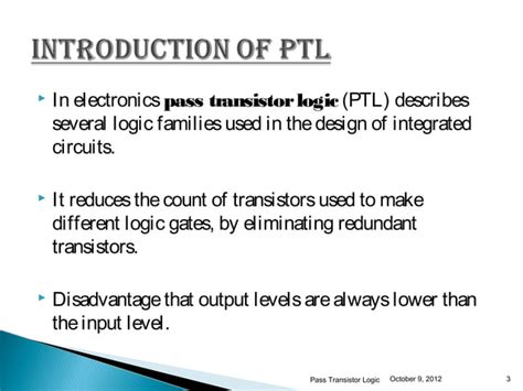 Pass Transistor Logic Ppt