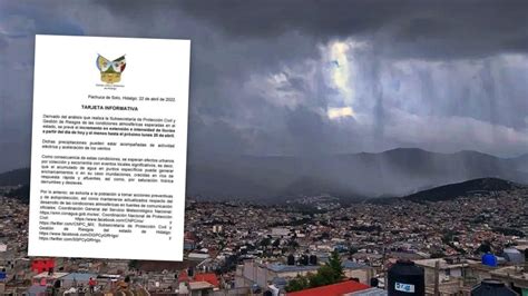 Autoridades alertan por incremento de lluvias en Hidalgo podrían
