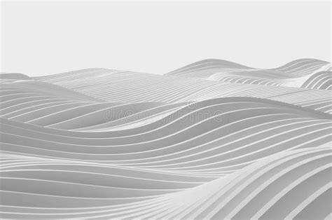 3d Abstract Parametric Landscape High Key Stock Illustration - Illustration of economy, grid ...