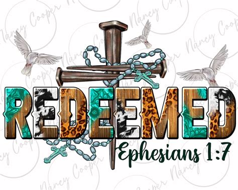 Redeemed Ephesians 17 Png Sublimation Design Download Christian Png