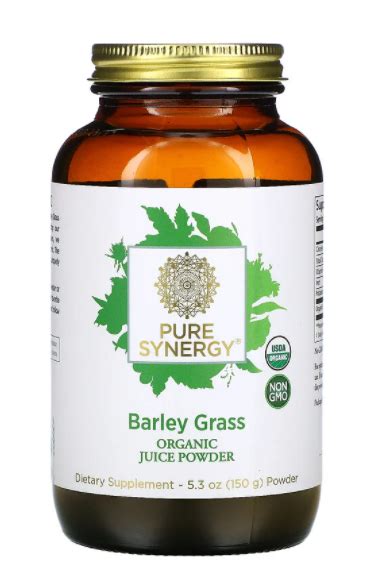 БАД Pure Synergy Порошок органического сока из травы ячменя, 5,3 унции ...