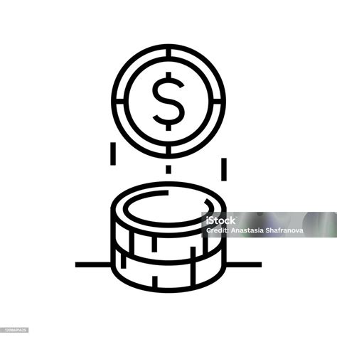 실적 선 아이콘 개념 기호 윤곽선 벡터 일러스트 선형 기호 가방에 대한 스톡 벡터 아트 및 기타 이미지 가방 개념 개체