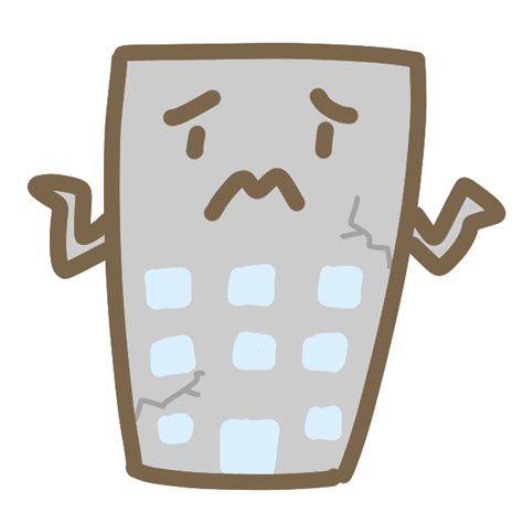 もろいビルのイラスト かわいいフリー素材が無料のイラストレイン