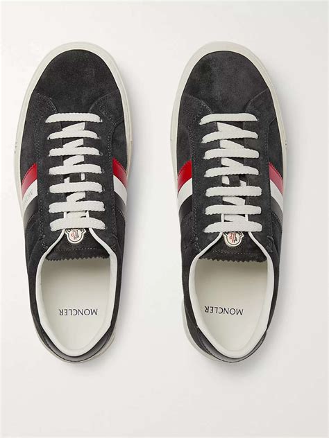 Moncler New Monaco Leather And Suede Sneakers For Men Mr Porter