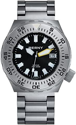 BERNY Taucheruhr für Herren Sport Taucheruhr mit einschraubbarer Krone ATM Wasserdicht