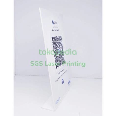 Jual Code Qr Stand Acrylic Display A4 Uv Print Signboard Di Seller