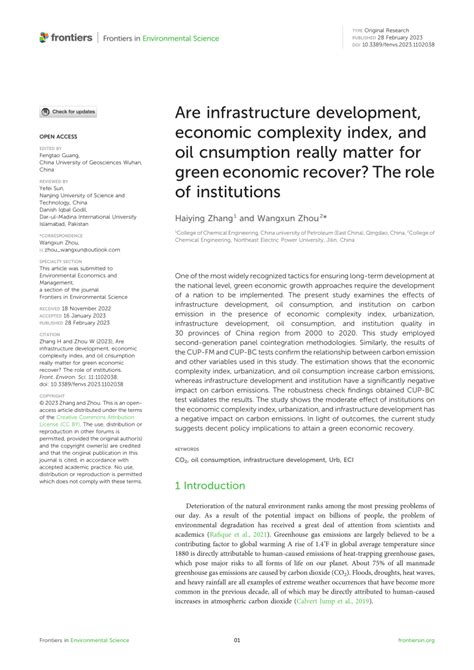 Pdf Are Infrastructure Development Economic Complexity Index And