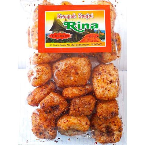 Jual Sanjai Kerupuk Kulit Balado 250g Khas Minang Shopee Indonesia