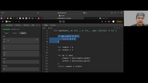 Leetcode 598 Range Addition 2 çözümü Türkçeswift Youtube