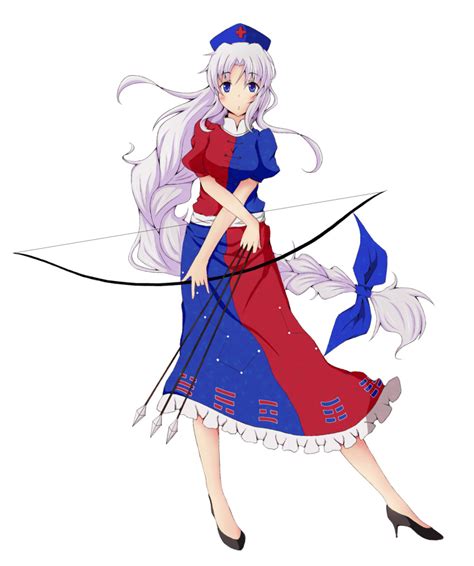 Safebooru Blue Eyes Bow Bow Weapon Braid Breasts Daigorou Hat High