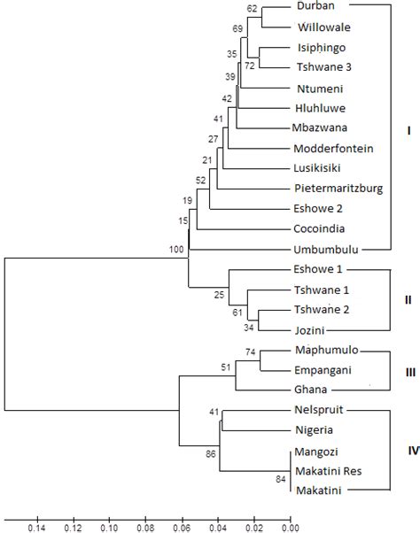 Dendrogram Derived From ITS2 Sequence Data Showing Relationships