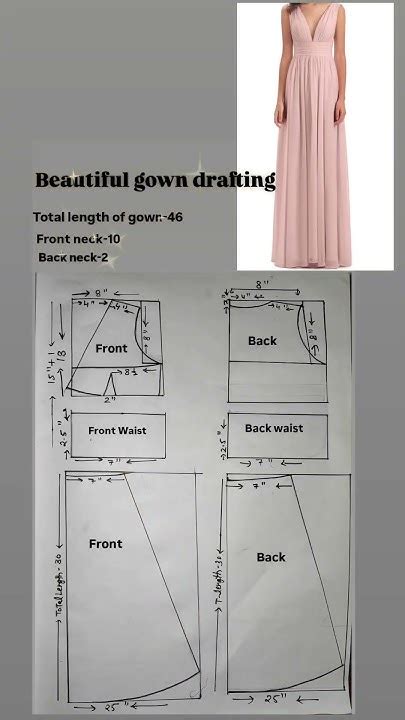 Beautiful Gown Drafting And Cutting Youtube