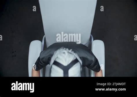 Smart Teen Touching Invisible Interface In Vr Glasses Blonde Haptic Sensors Gamer Playing