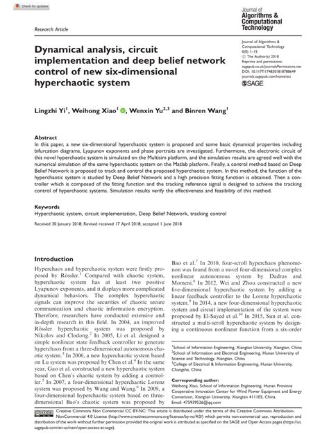Pdf Dynamical Analysis Circuit Implementation And Deep Belief