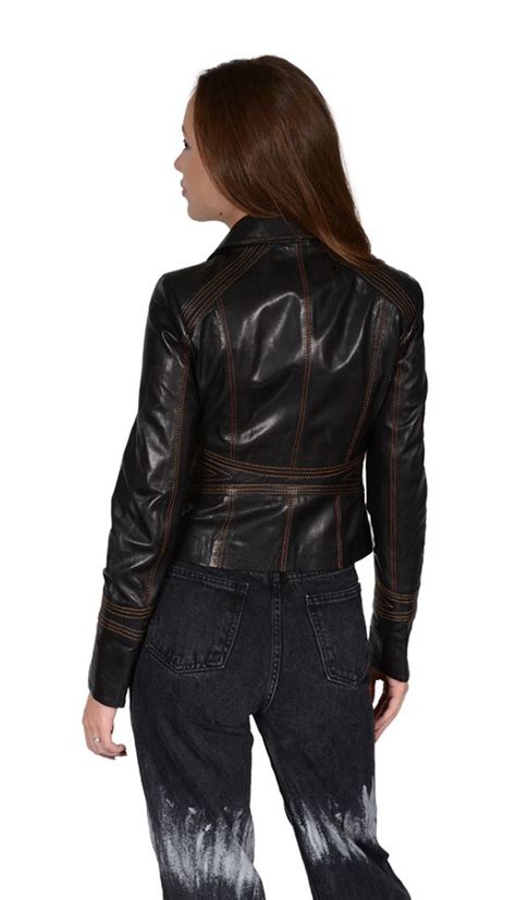 Митрон ЕООД Дамско яке цвят Черен Размер дреха 2xl 42 ДАМСКИ КОЖЕНИ ЯКЕТА Жени ДАМСКИ