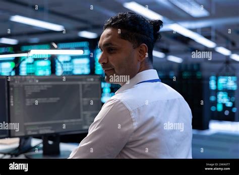 Computer Scientist In Data Center Using Diagnostic Tools And System