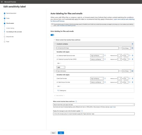 Sensitivity Labels Default Mandatory And Recommended Labels AMDH Services Limited