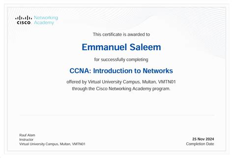 Emmanuel Saleem On Linkedin Ccna Cisconetworkingacademy Networking
