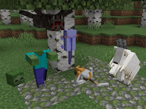 A Cat Licking Its Butt In Mine Craft Minecraft