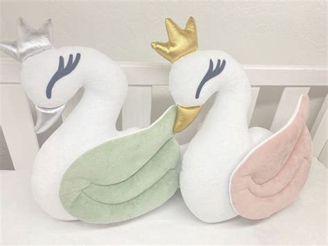 Decorative Swan Pillow For Nursery Swan Cushion Nursery Decorative