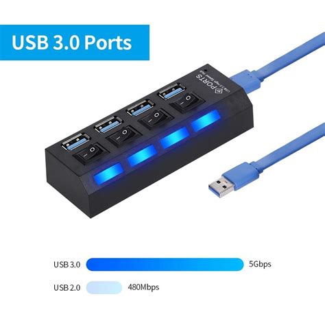 Au42 4 Port Usb 3 0 Hub Usb Splitter 4 Ports Expa Vicedeal