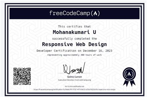 mohanakumari u on linkedin freecodecamp webdesign webdevelopment