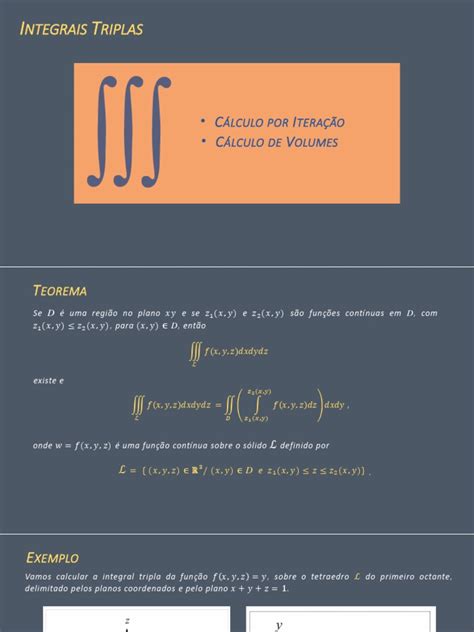 Ints Triplas Calculo Iteracao Pdf Cálculo Integrante