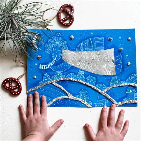 Здесь живет творчество🎨 On Instagram “Рождественский ангел👼 дети рисовали с Sashakru Тре