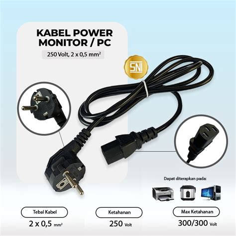 Jual Kabel Power Pc Komputer Kabel Printer Kabel Cpu Cable