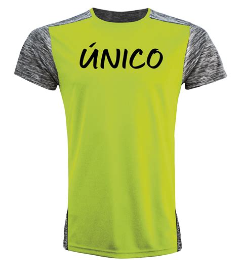 Camiseta Deportiva Único para Hombre en Color Flúor y Grafito
