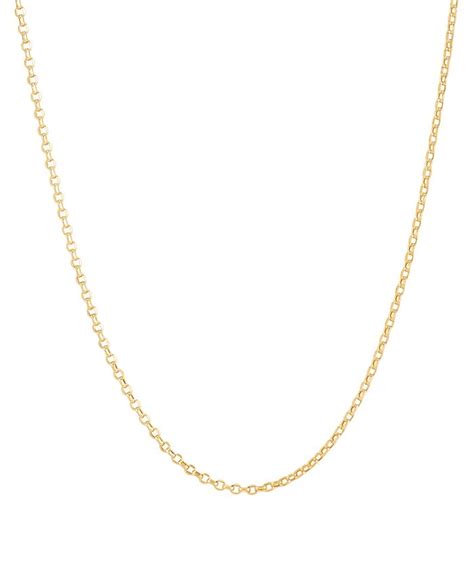 Macys Polished Rolo Link 18 Chain Necklace In 14k Gold Macys