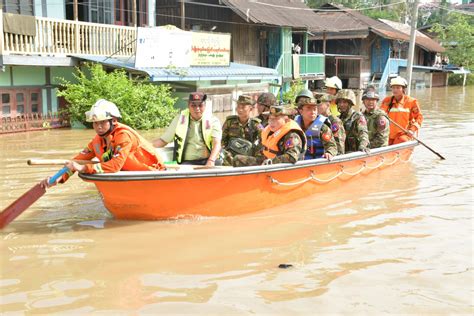 ဗန်းမော်မြို့တွင် ဧရာဝတီမြစ်ရေသည် စိုးရိမ်ရေအမှတ်အထက်သို့ ကျော်လွန်မြင့