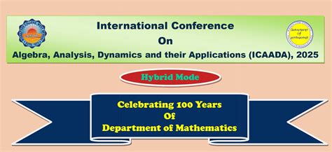 International Conference On Algebra Analysis Dynamics And Their
