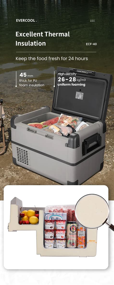 Car Refrigerator Fridge Freezer Wancool Compressor 40l 12v Ac Dc Office