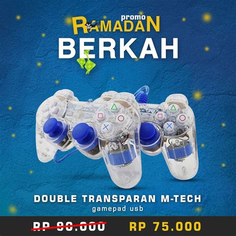Jual GAMEPAD DOUBLE TRANSPARAN JOYSTICK STICK STIK GAME PAD Shopee
