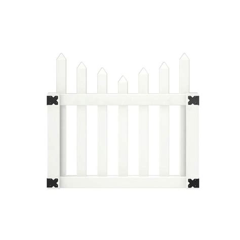 Pro Series 4 Ft W X 35 Ft H White Vinyl Westchester Scalloped Spaced