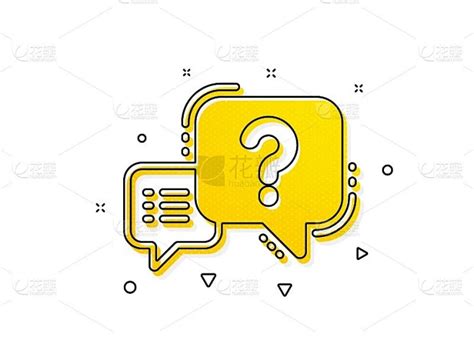 问号图标。小测验聊天气泡标志。向量素材 花瓣网