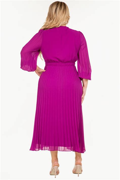 Accordion Pleat Dress The Dress Co