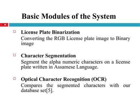 Character Recognition From Number Plate Written In Assamese Language Ppt Computing