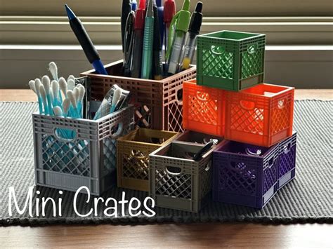 Mini Crate Mini Organizer Milk Crate Fun Crate Custom Crates Etsy In