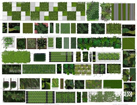 绿篱墙 藤蔓爬藤 苔藓墙su模型下载 ID14007441 sketchup模型下载 欧模网