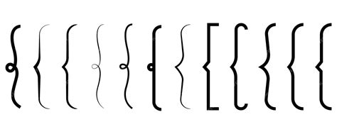 Premium Vector Braces Or Curly Brackets Set Icons Vector Illustration