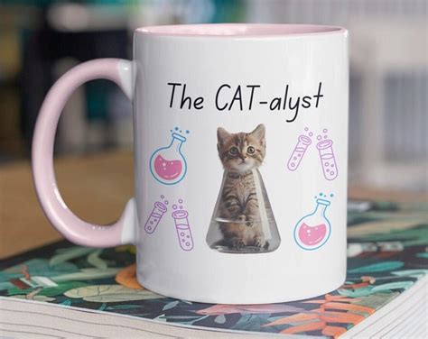 Cats In Stem Science Cat Black Mug Cute Funny Cat Lover Scientist