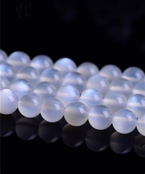 Natural Aaaaaaa White Moonstone Smooth Round Beads 4mm 15mm Moonstone
