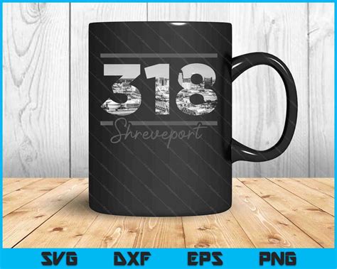 Shreveport 318 Area Code Skyline Louisiana Vintage Svg Png Files