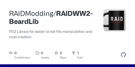 Github Raidmodding Raidww Beardlib Pd Library For Easier Script File Manipulation And Mod