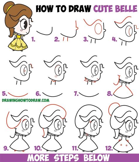 How To Draw Disney Princesses Step By Step Chibi