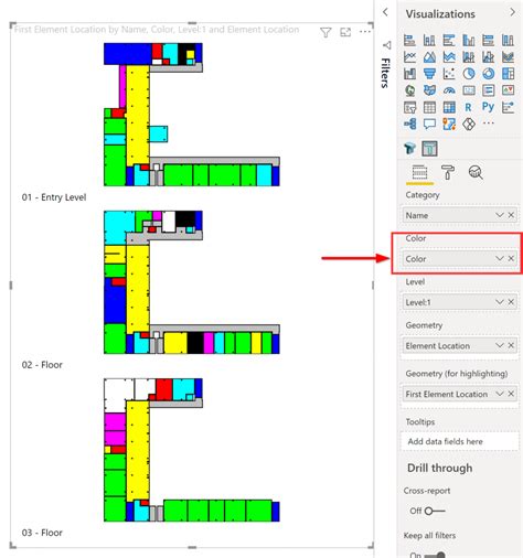 how to assign a color legend to the visual 2d and 3d proving