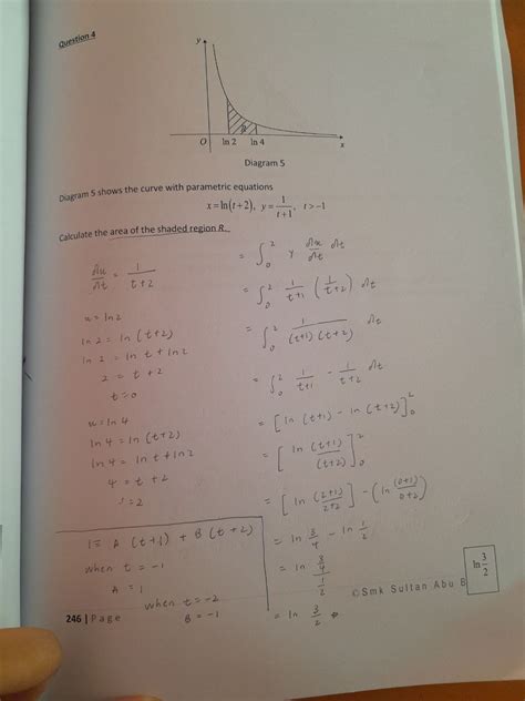 Area Of A Region Bounded By The Parametric Equations