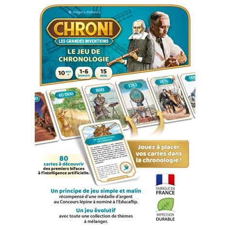 Chroni Les Grandes Inventions Acheter vos jeux de société Playin